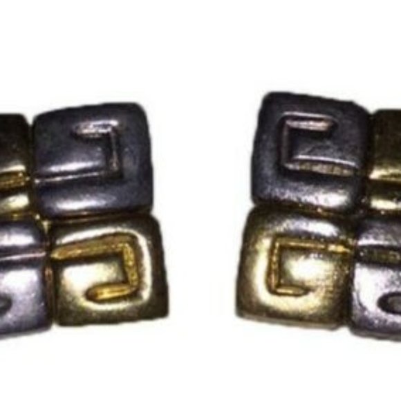 Jewelry | Givenchy Two Tone Monogram Square Earring | Poshmark